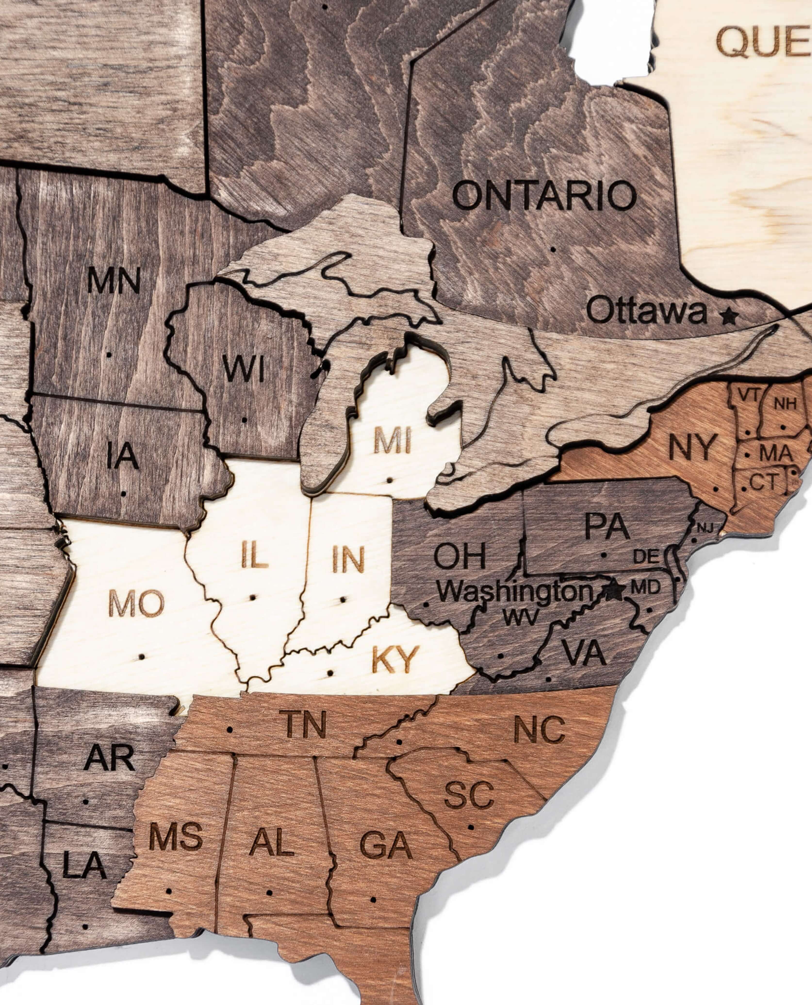 Mapamundi de madera para tu hogar | Mural – Wooden World Map