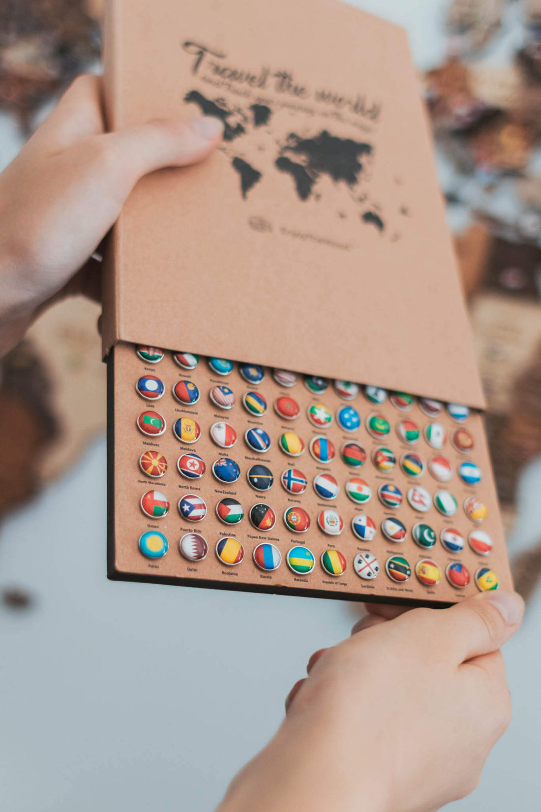 Flag Pins for Your Wooden World Map | Incl. 287 Flags