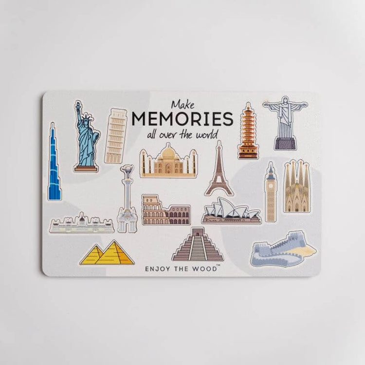 Famous Sight Pins for Your Wooden World Map